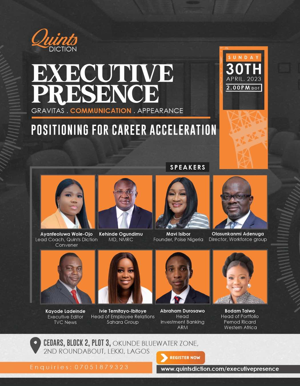Register For The Executive Presence Conference | Quints Diction and ...